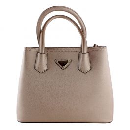 "Tops" Triangle Embellished Metallic Handbag