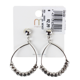 "Odin" Metal Beaded Oval Earrings